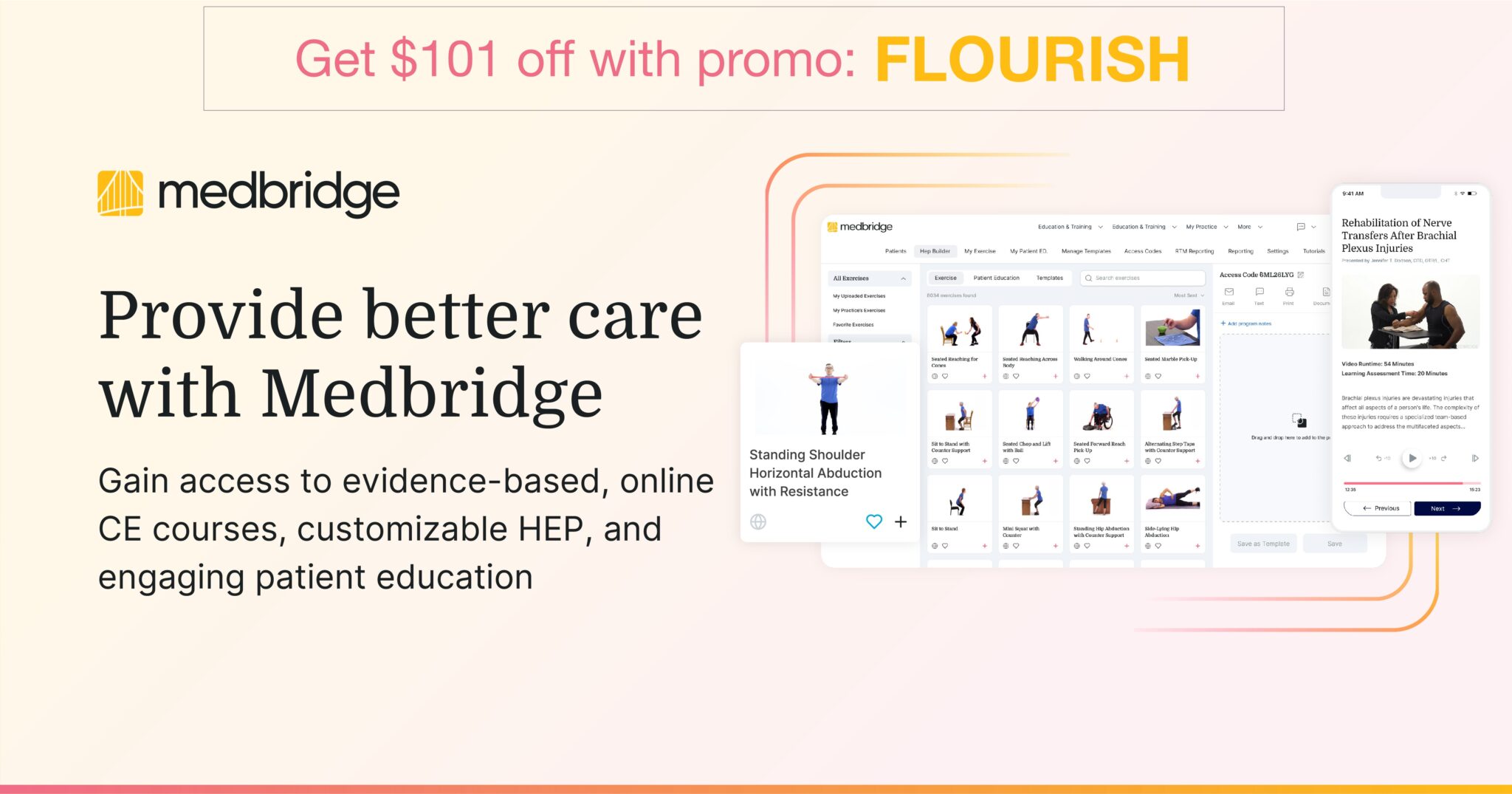 MedBridge GO: #1 Most Powerful Home Exercise Program App | OT Flourish